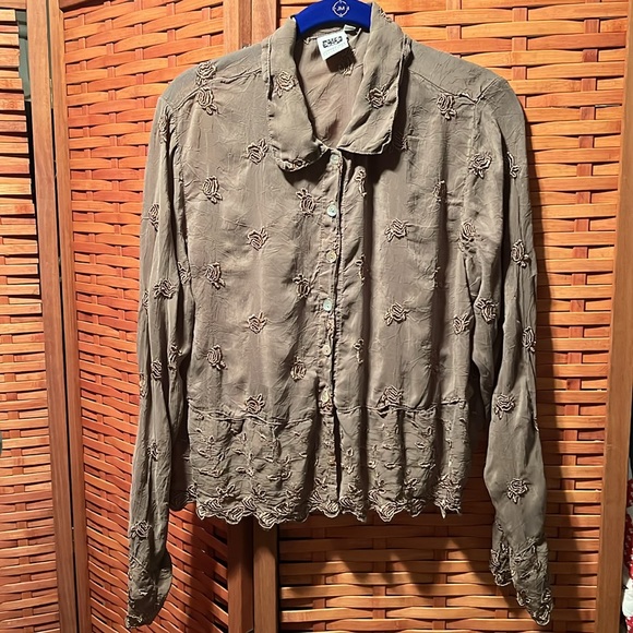 Johnny Was | Tops | Johnny Was Collection Embroidered Rayon Blouse ...